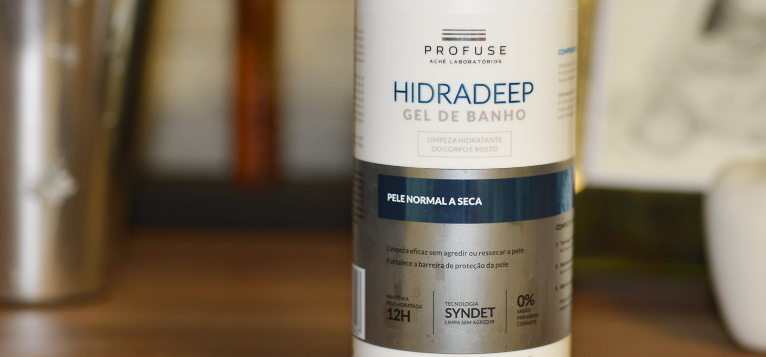 Resenha Hidradeep Gel de banho da Profuse para corpo e rosto